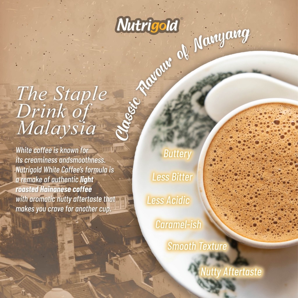 Nutrigold Coffee Instant white coffee 3in1 /2in1:Flavour Classic No ...