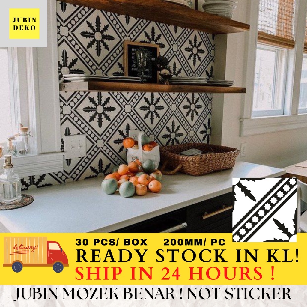 [NOT STICKER] *1 BOX 30PCS* WALL TILES /MOZEK/JUBIN DINDING/CERAMIC ...