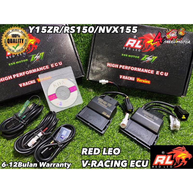 100% RED LEO ECU V-RACING ESR MOTOR Y15 Y15ZR V1 V2 Y16ZR RS150 NVX 155 SRL115Fi 115 Fi WAVE125 ...