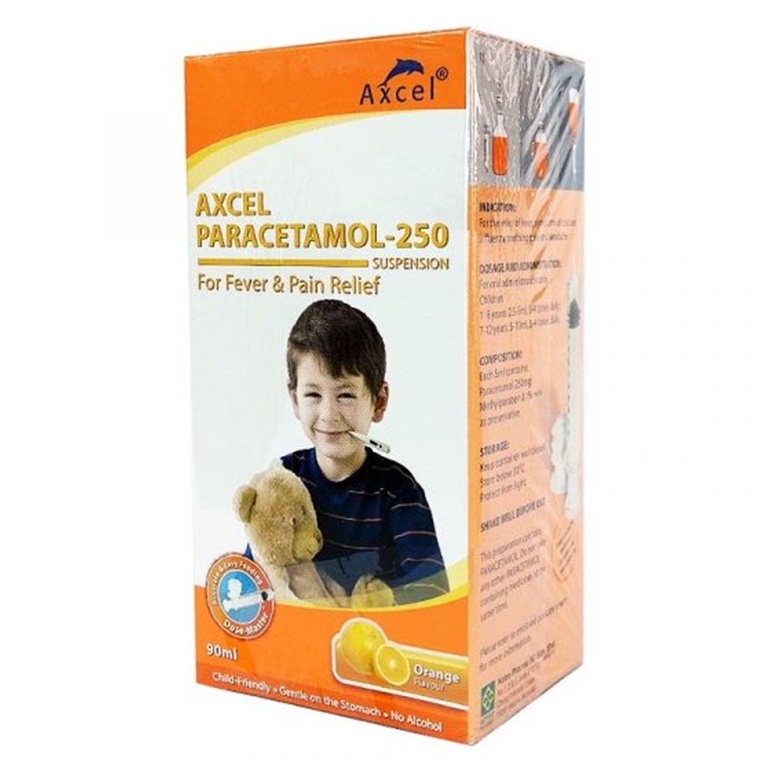 AXCEL PARACETAMOL 250MG 90ML (ORANGE FLAVOUR) | Shopee Malaysia