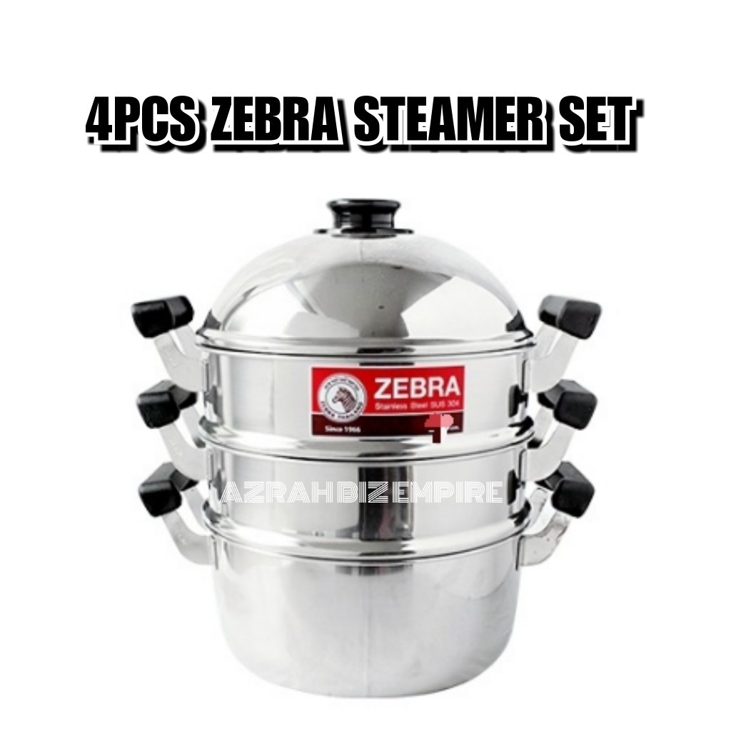 HOT! 3 TIER ZEBRA STEAMER POT STAINLESS STEEL SUS 304 / PERIUK KUKUS 3 ...