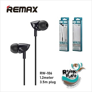 Remax RW-105 RW-106 Wired Earphone for Calls and Music on Phone and ...