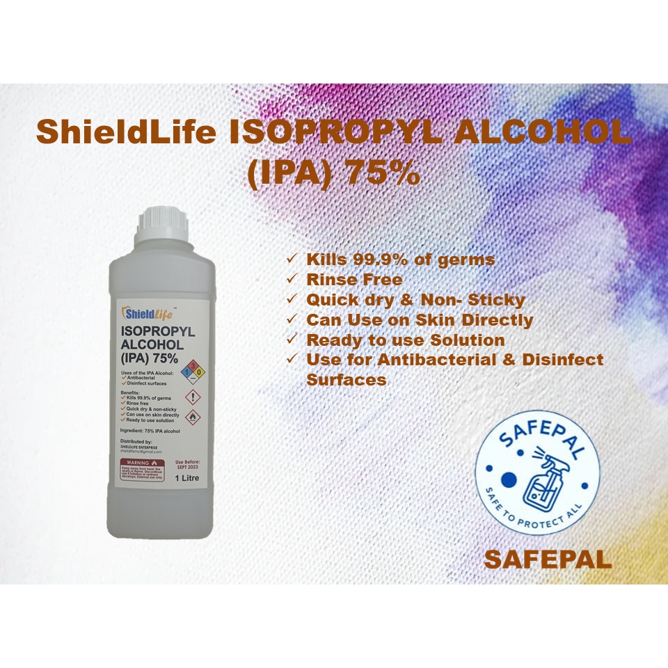 (Ready Stock) Shield Life Alcohol (IPA) 75% 1Litre | Shopee Malaysia
