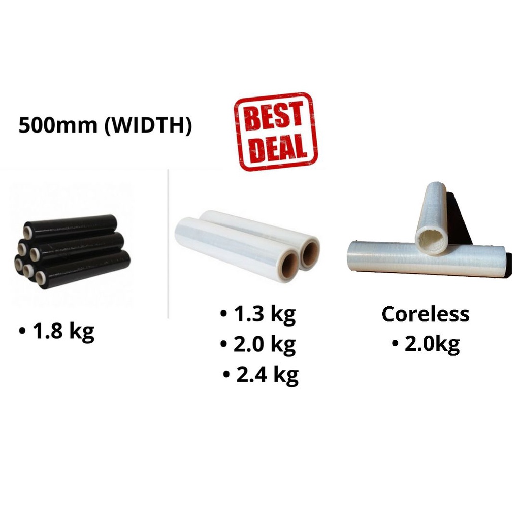 STRETCH FILM (WITH CORE & CORELESS) | Shopee Malaysia