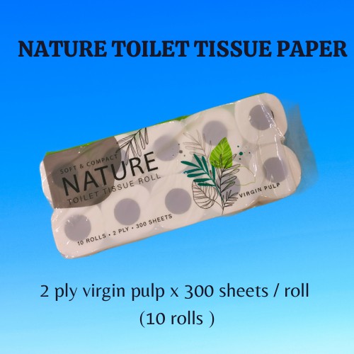 Nature premium toilet tissue paper ultra soft 2 ply virgin pulp 3,000 ...