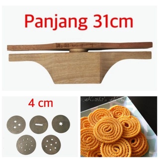 Acuan Kuih Muruku Kayu/ Murukku Mould / Murukku Maker Acuan Putu Mayam ...