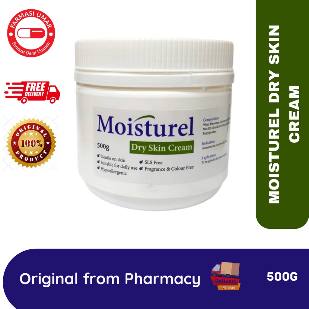 MOISTUREL DRY SKIN CREAM KRIM PELEMBAP 500G (Aqueous Cream) | Shopee ...