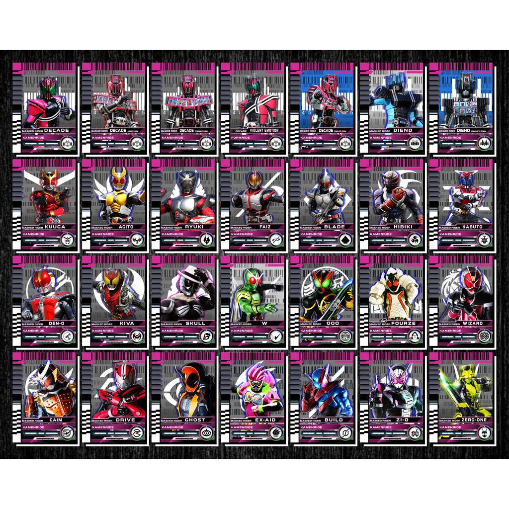 7 Color reflective exclusive ] Kamen Rider Decade Card | Shopee Malaysia