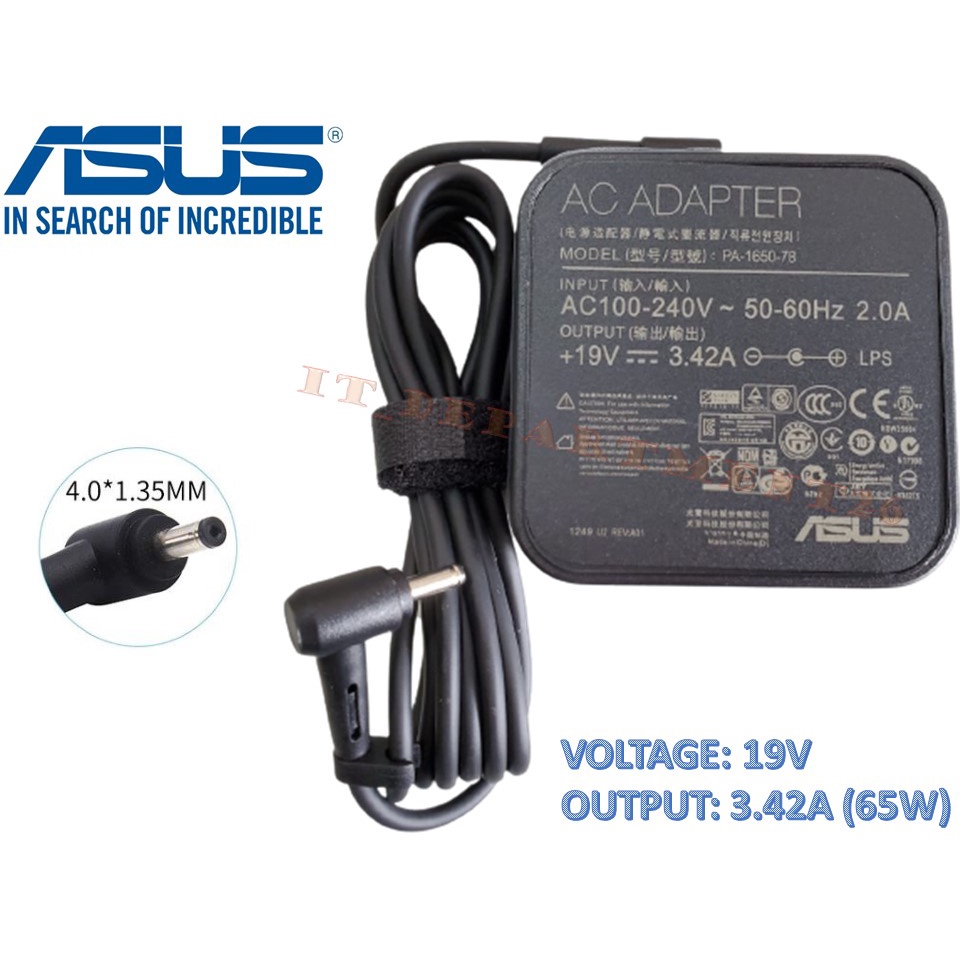 Asus 65W 4.0*1.35mm A456 A556 S510U UX331U S14 K413E A407U A409J X441M ...