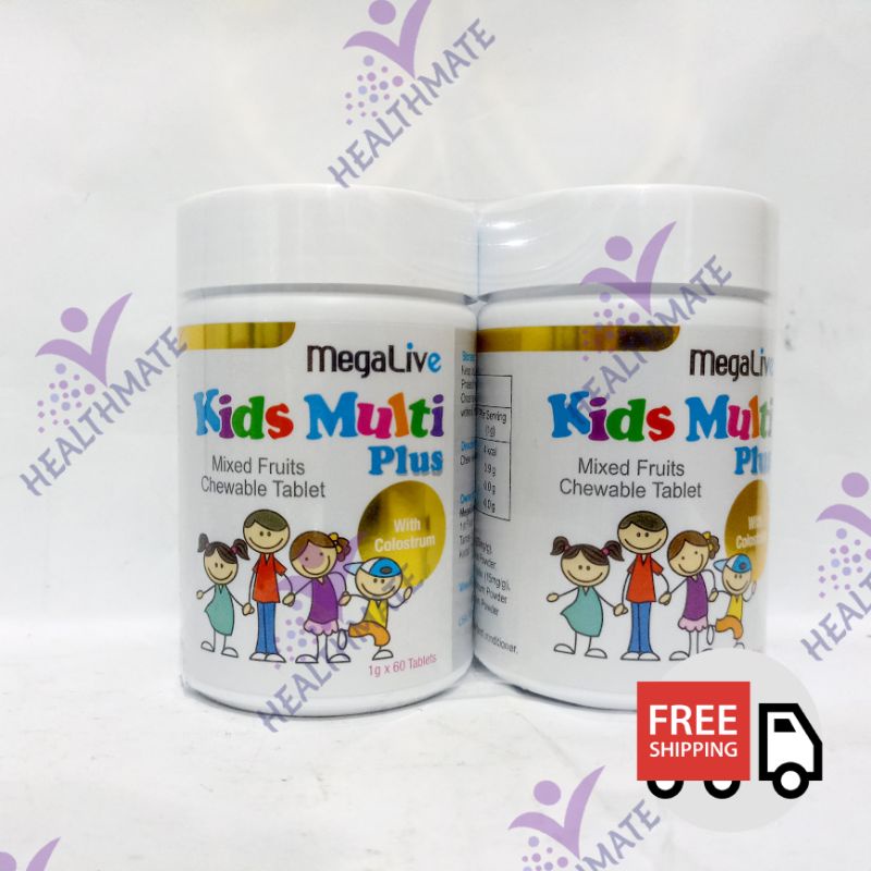 MegaLive Kids Multi Plus Mixed Fruits Chewable Tablets (2 x 60's ...