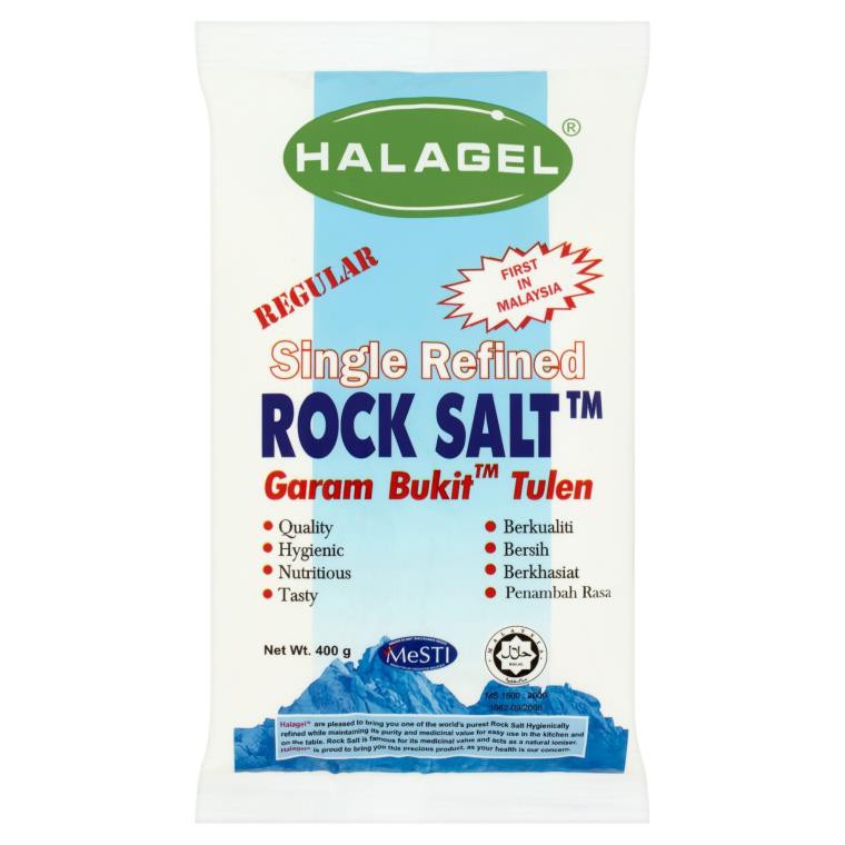 Halagel Regular Single Refined Rock Salt-Garam 400g | Shopee Malaysia