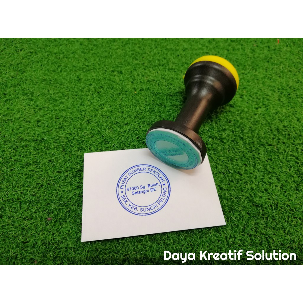 [CUSTOM MADE] RUBBER STAMP Cop Bulat Company/Syarikat/Sekolah/Jabatan ...
