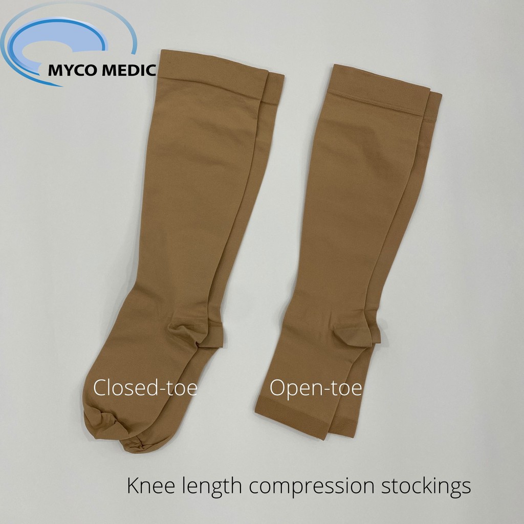 [MDA APPROVED] TED Compression Stockings Knee Length/ Skin Colour/ Open ...