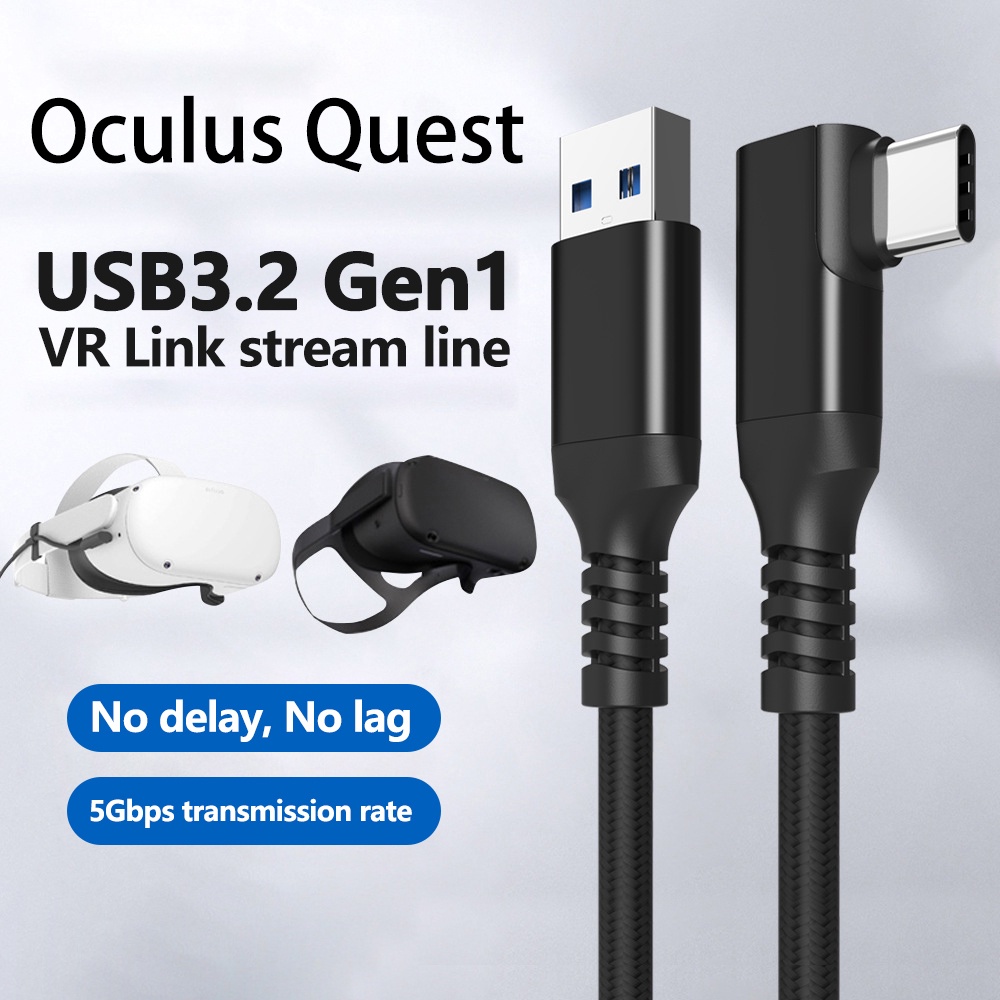 USB3.2 Gen1 VR Link Streaming Cable Elbow Charging Typc C Cable 3m 5m ...