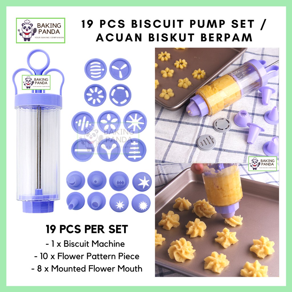 Biscuit Pump Set | Acuan Biskut Berpam | Acuan Tart | Cookie Pump ...