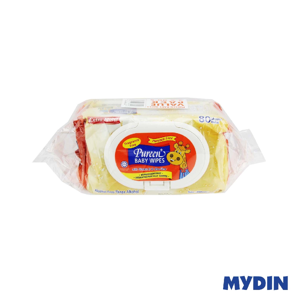 Pureen Baby Wipes Fragrance Free (2 x 80s) | Shopee Malaysia
