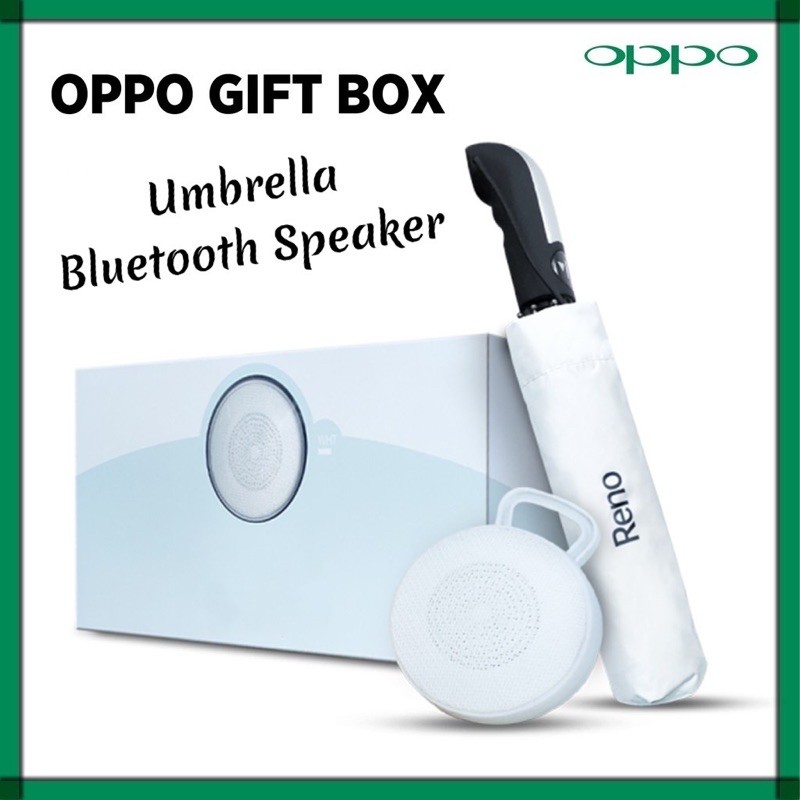 Original OPPO Gifts Box Exclusive Umbrella & Bluetooth Speaker | Shopee ...
