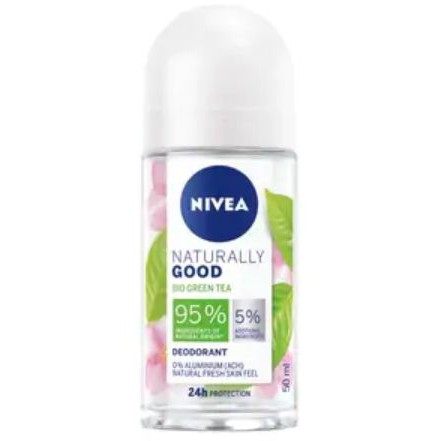 Nivea Naturally Good Female Bio Green Tea Deodorant Roll On 50ml ...