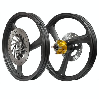 Y15ZR Y16ZR SPORT RIM TZM TZ3 MVR1 MATT BLACK 160/160 HUB ALLOY 4 LOBANG | Shopee Malaysia