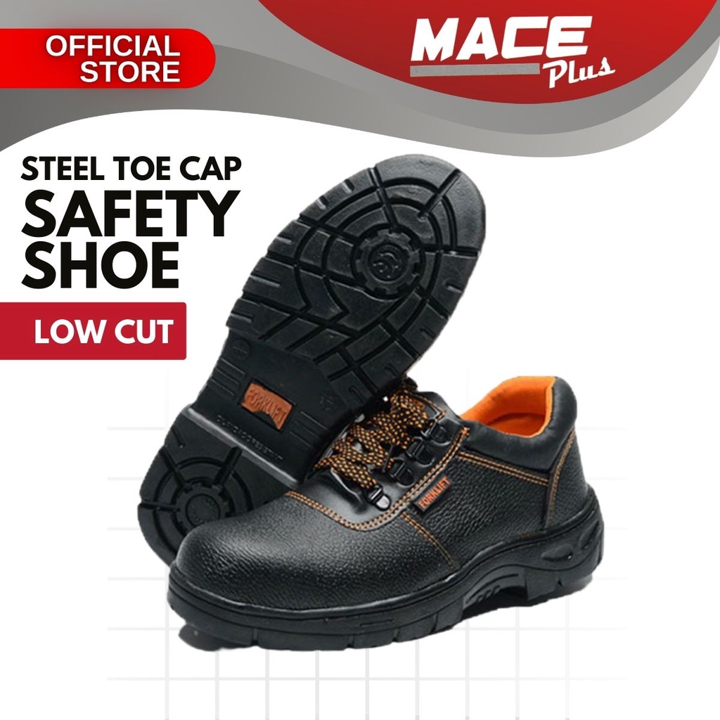 Safety Shoe Steel Toe Cap Mid Sole Low Cut Black Safety Boots Kasut Keselamatan RANDOM COLOR ...