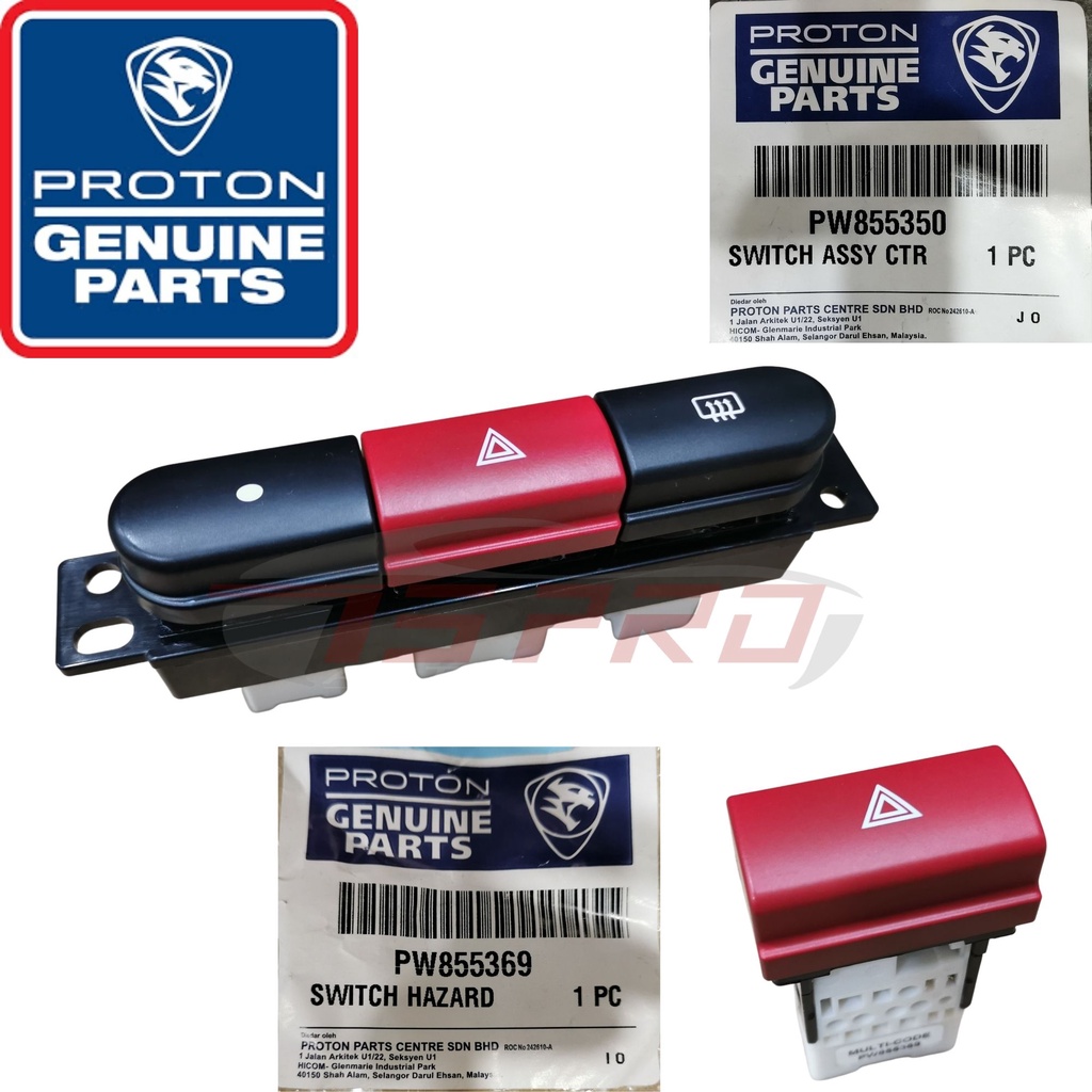 Proton Saga BLM SV FL FLX Genuine Dashboard Center Switch (Alarm/Heater ...