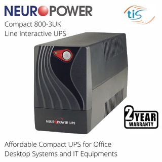 NEUROPOWER COMPACT 800-3UK (800VA / 400W) LINE INTERACTIVE UPS | BATTERY BACKUP POWER SUPPLY ...