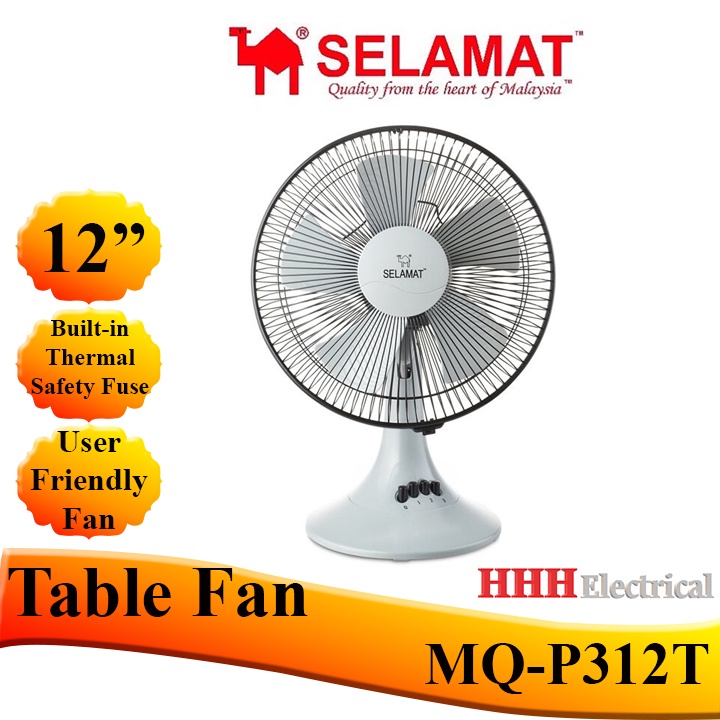 SELAMAT 12'' TABLE FAN MQ-P312T | Shopee Malaysia