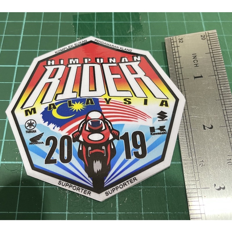 Sticker himpunan rider malaysia 2019 (supporter) | Shopee Malaysia