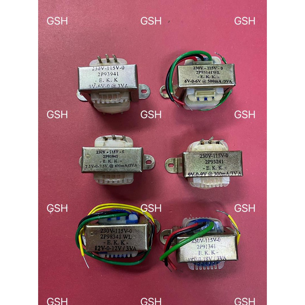 EKK 0-6-9V@3VA/6-0-6V@3VA/7.5-0-7.5V@3VA/9-0-9V@3VA/12-0-12V@3VA/18-0 ...