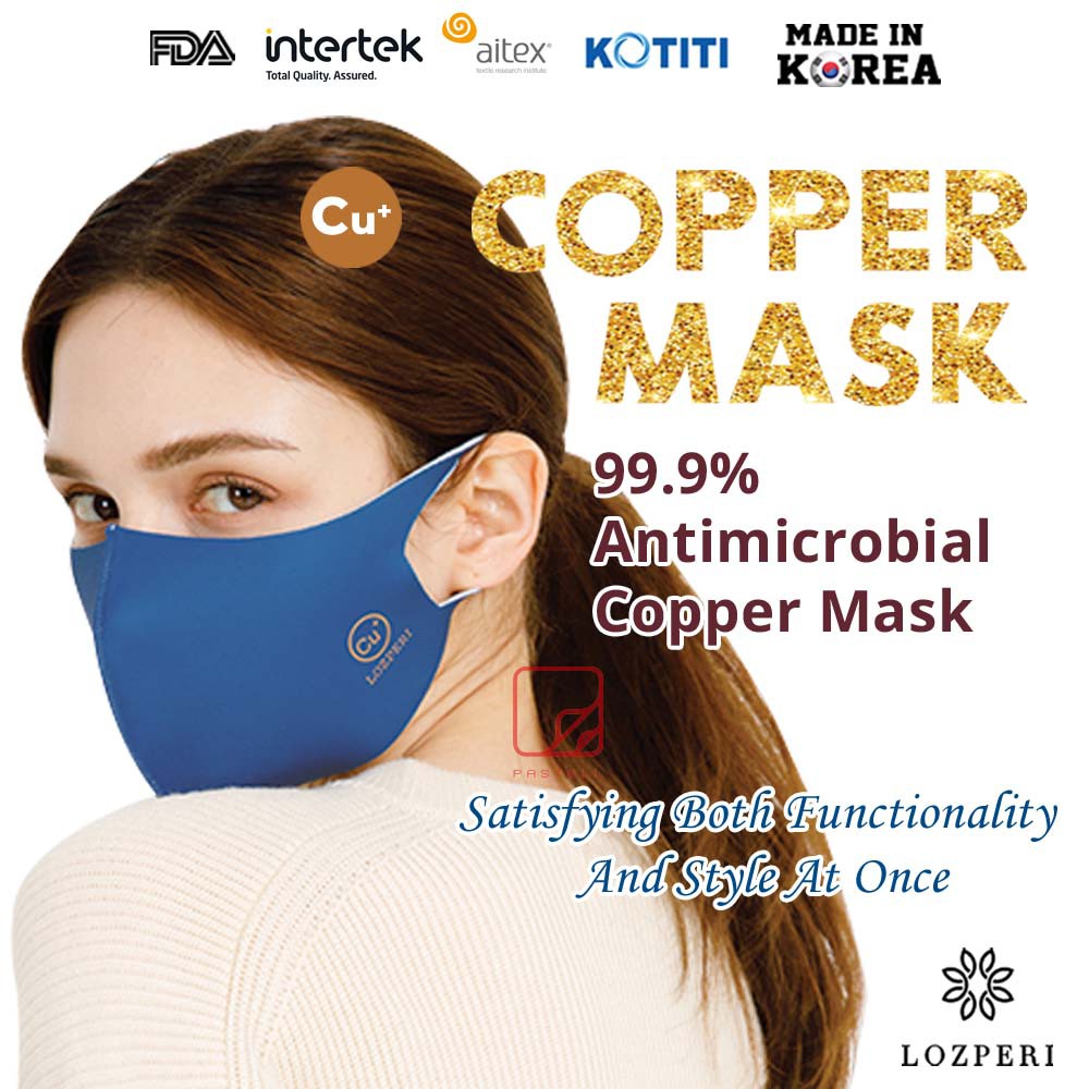 Antibacterial Reusable Washable 4 Layers Protection 3D Copper Face Mask ...