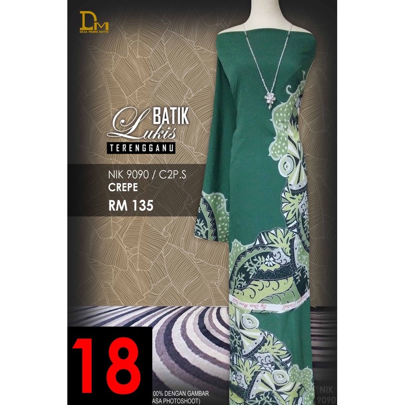 Batik lukis crepe by Desa Murni Batik kain pasang open meter crepe ...