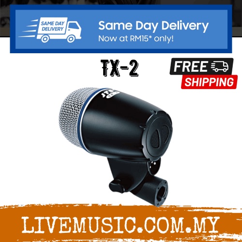 JTS TX-2 Bass instrument microphone -- Kick Drum , Bass Guitar Amp ...