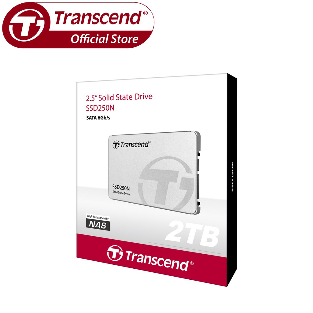 Transcend SSD250N 2.5" SSD SATA III 3D NAND with DRAM Cache for NAS ...