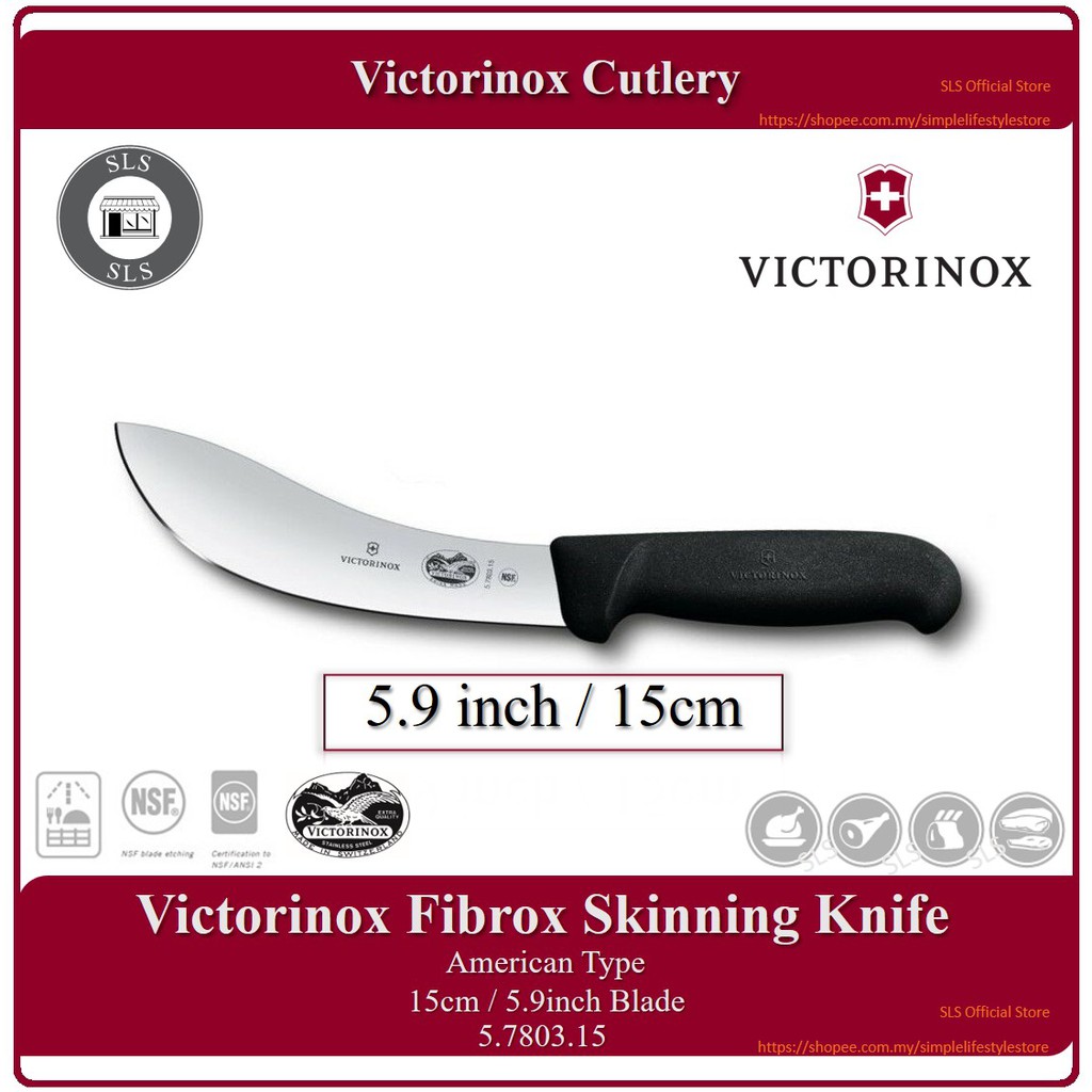 SLS Victorinox Fibrox Skinning Knife (American Type) 15cm / 5.9inch ...