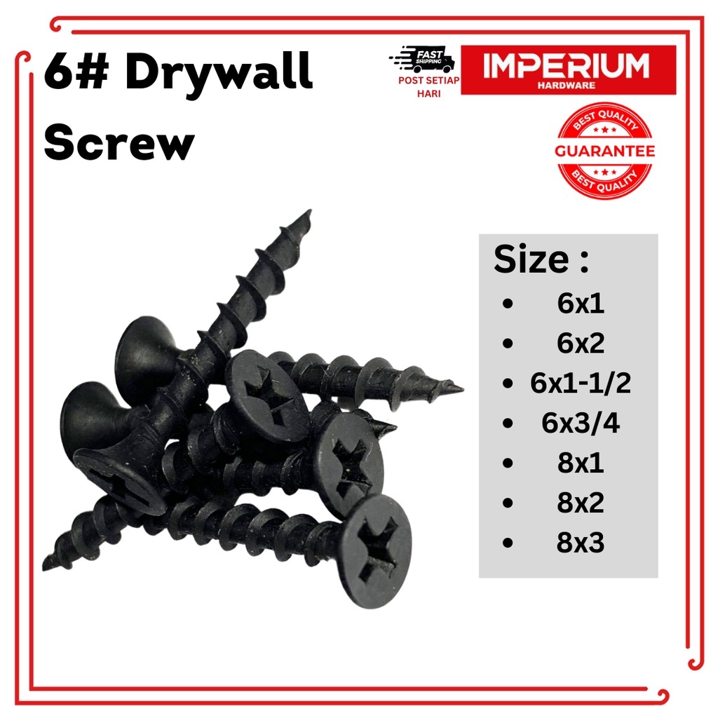 DRYWALL SCREW BLACK/ WHITE | SKRU KAYU | SKRU SILING | ACE BRAND | BEST ...