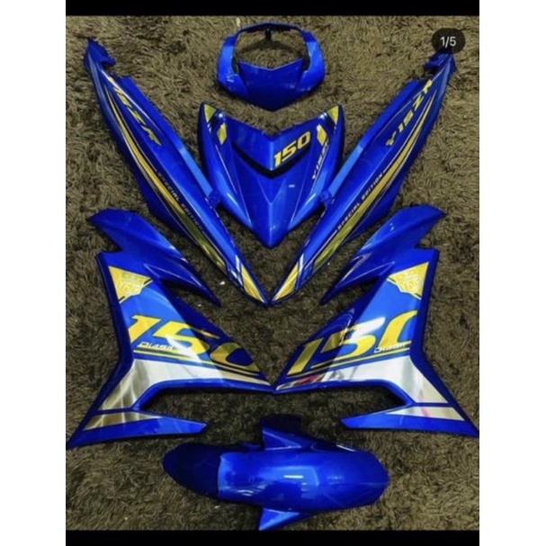 COVERSET HLD/VELOZI Y15 STICKER CHROME GOLD SIAP TAMPAL STICKER V1-V2 ...