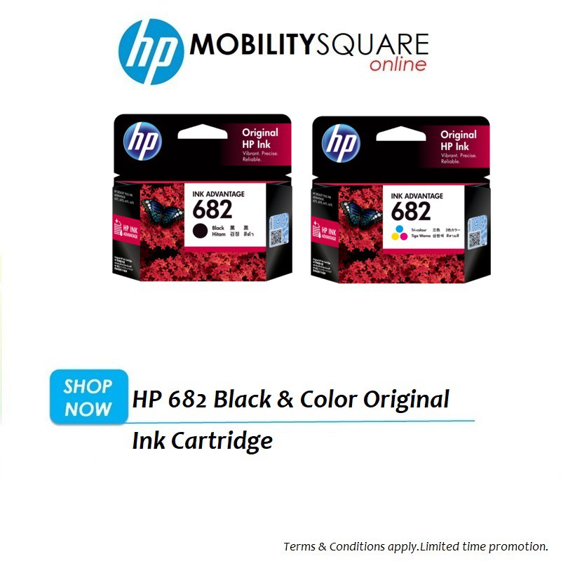 HP 682 Original Ink Advantage Cartridge | Shopee Malaysia
