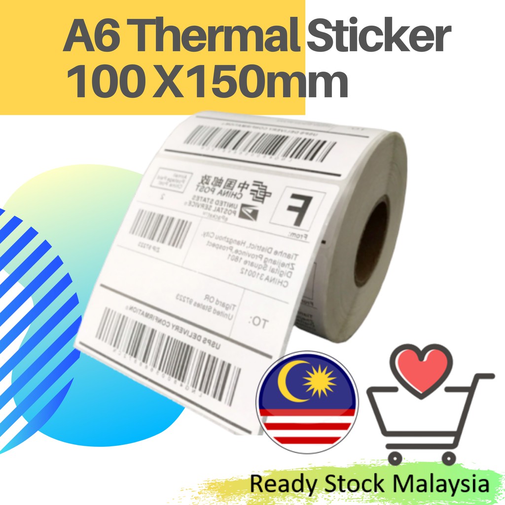 A6 Airway Bill 330pcs Thermal Sticker Label Consignment 100 x 150 mm ...