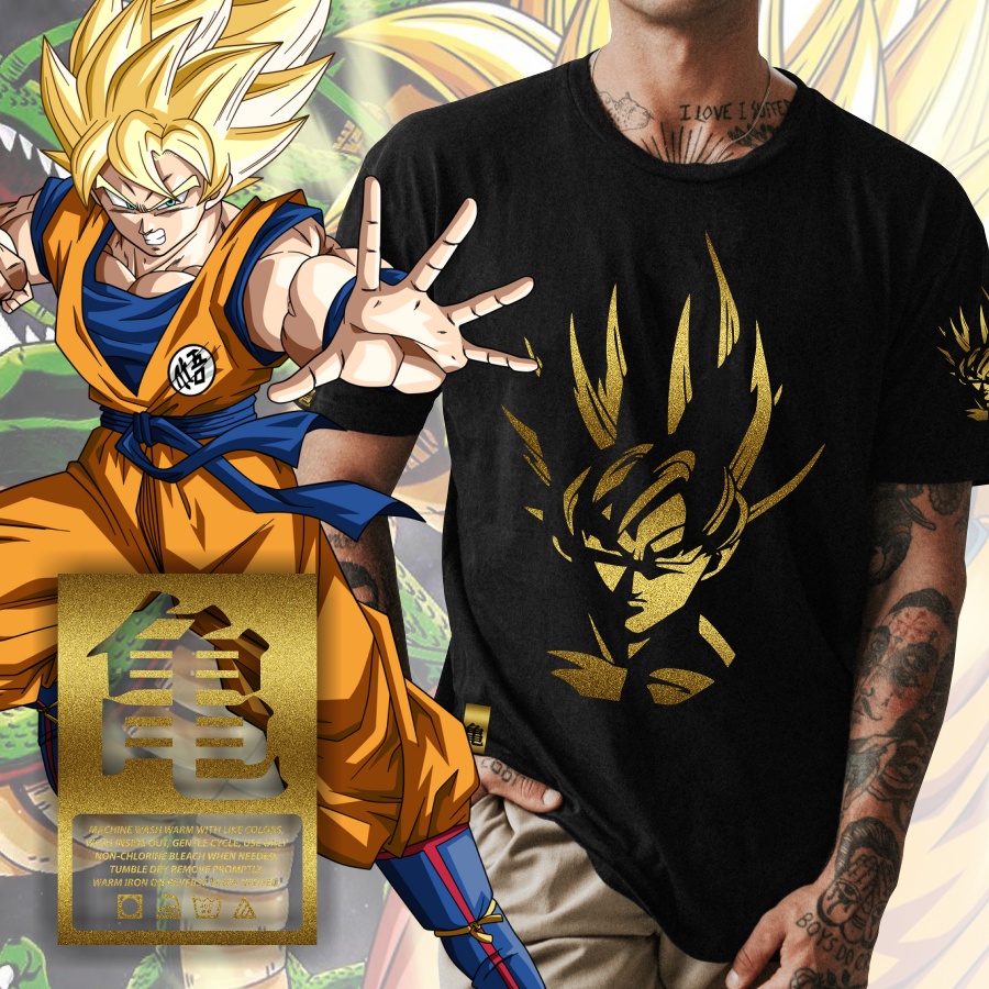 Drag0nBall Goku Collection Gold Edt Super Premium T-shirt Available big ...