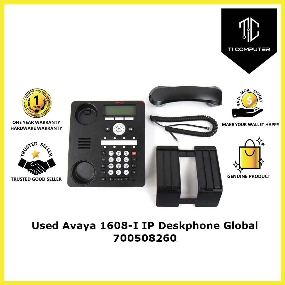 Used Avaya 1608-I IP Deskphone Global 700508260 ( No Power Adapter ... Used Avaya 1608-I IP Deskphone Global 700508260 ( No Power Adapter ...