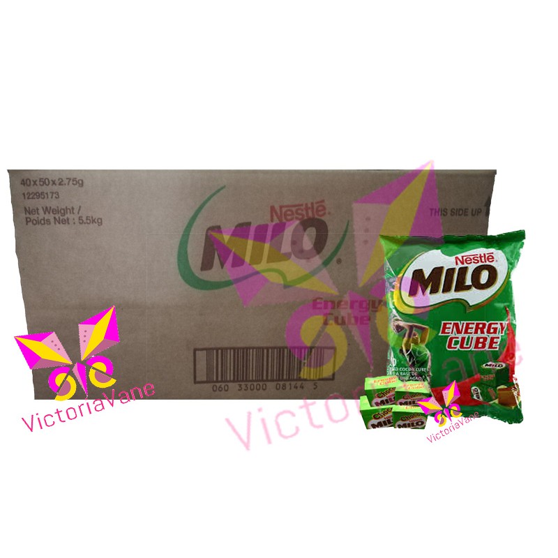 Milo Cube Nestle Energy Cube Carton 40pkt x 50pcs (ExpAug2020) | Shopee ...