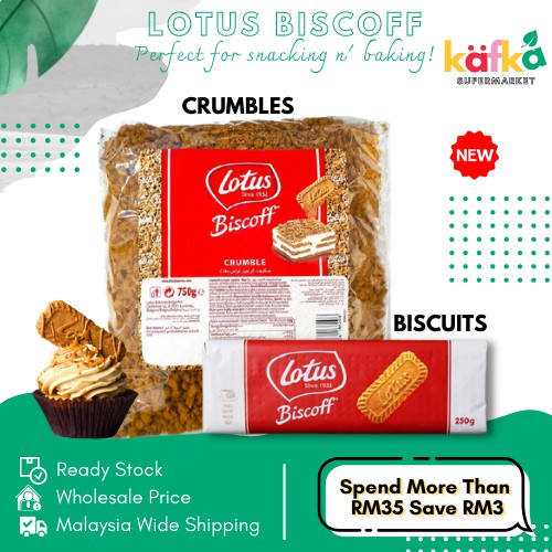 Lotus biscoff biscuit 250g / lotus biscoff crumble 750g / crumbs lotus ...