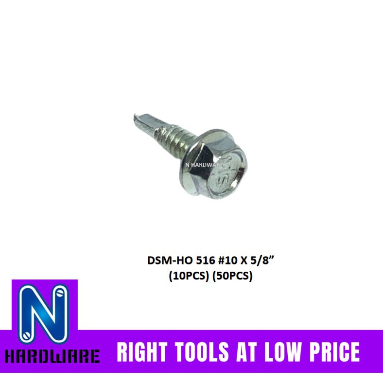 (50pcs) SELF DRILLING SCREW DSM-HO 516 #10 X 5/8 SKRU ATAP SKRU BUMBUNG ...