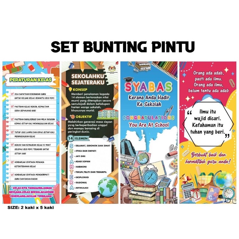 SET KECERIAAN BUNTING SAIZ PINTU 2x5 | Shopee Malaysia