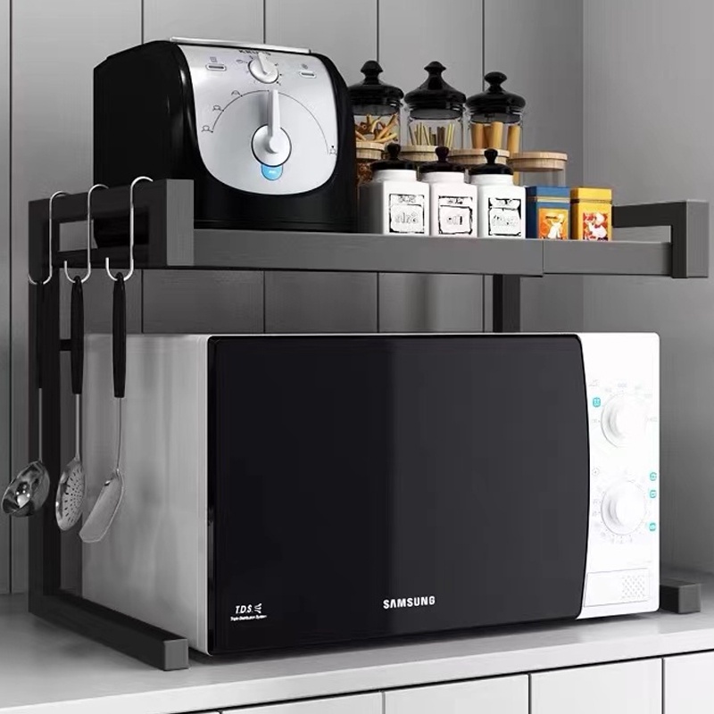 Rak Dapur Microwave Rack Oven Rack Stainless Steel Kitchen Storage Rak ...