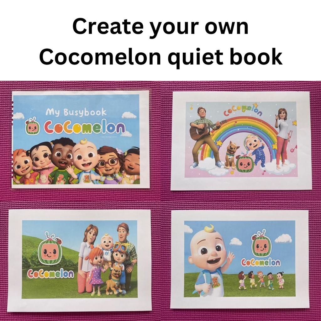 [Set-Cocomelon] Laminated Quiet Book | Montessori Early Learning Busy ...