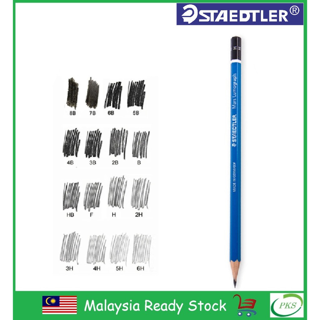Staedtler Mars Lumograph 100 Drawing Pencils Wide Range Single Degree | Shopee Malaysia
