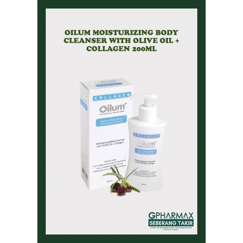 OILUM MOISTURIZING BODY CLEANSER WITH OLIVE OIL + COLLAGEN 200ML ...