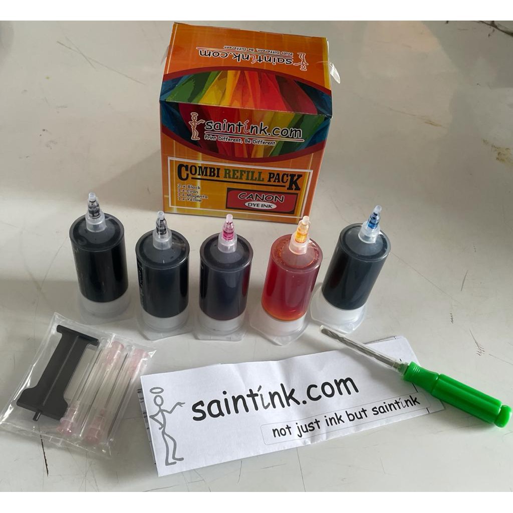 Combi Refill Ink/ Colour Or Black For G&G/ Saint Ink Pack 2 Black + 1 C ...