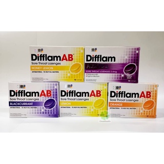 Difflam AB Sore Throat Lozenges 12s ( Blackcurrant / Orange / Lemon ...